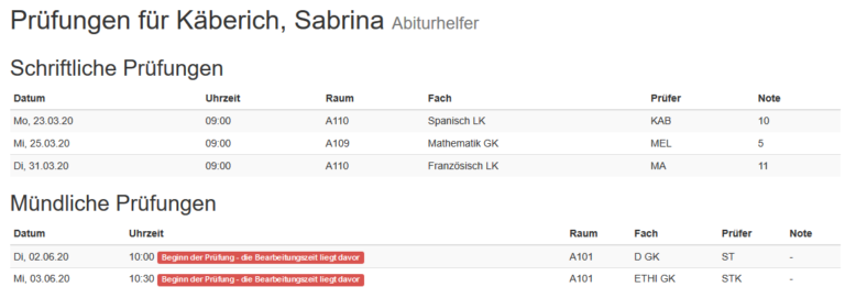 Bekanntgabe der Abiturnoten | Schulportal Hessen